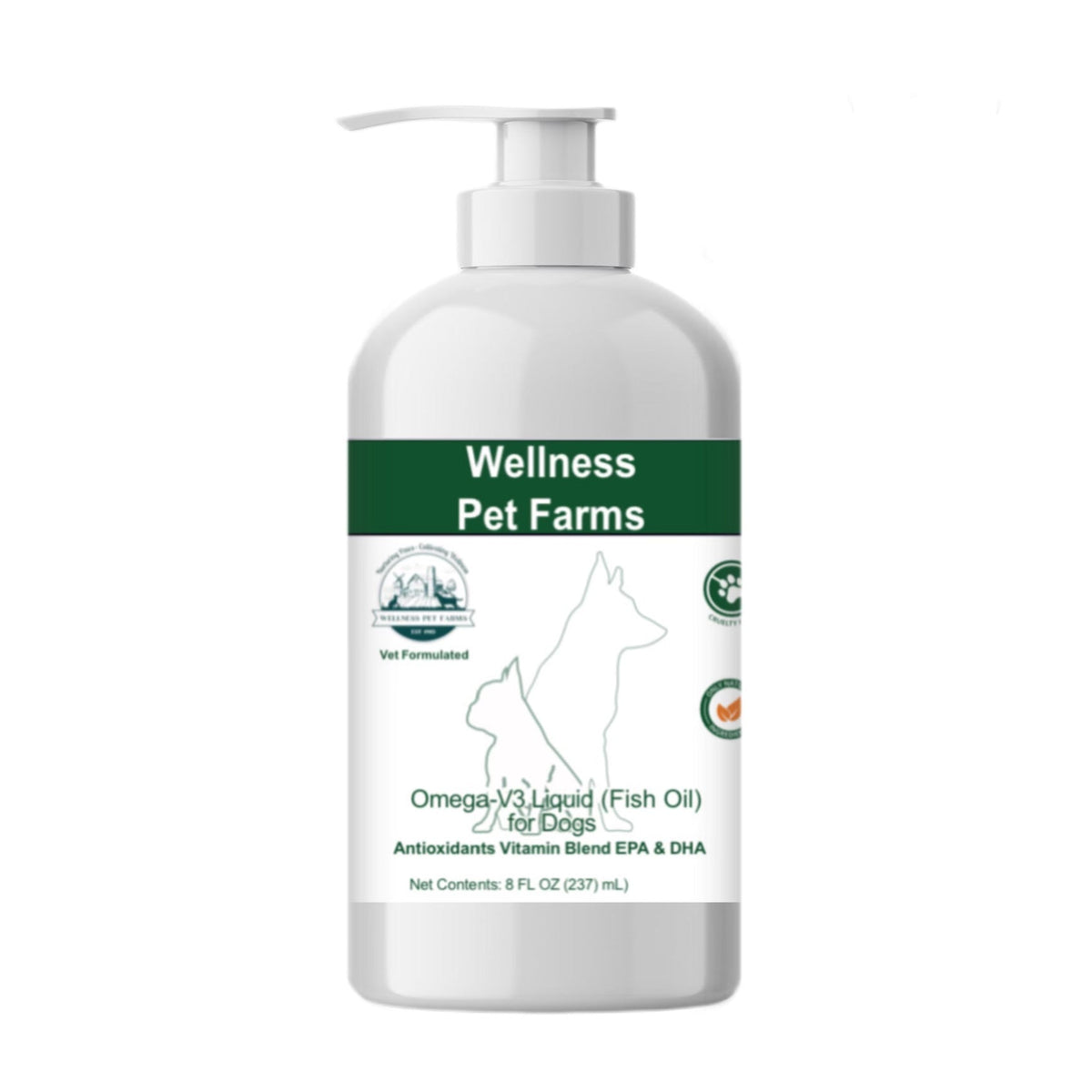 Omega 3 Fish Oil for Dogs & Cats with EPA & DHA - Liquid Pump Fish Oil ...